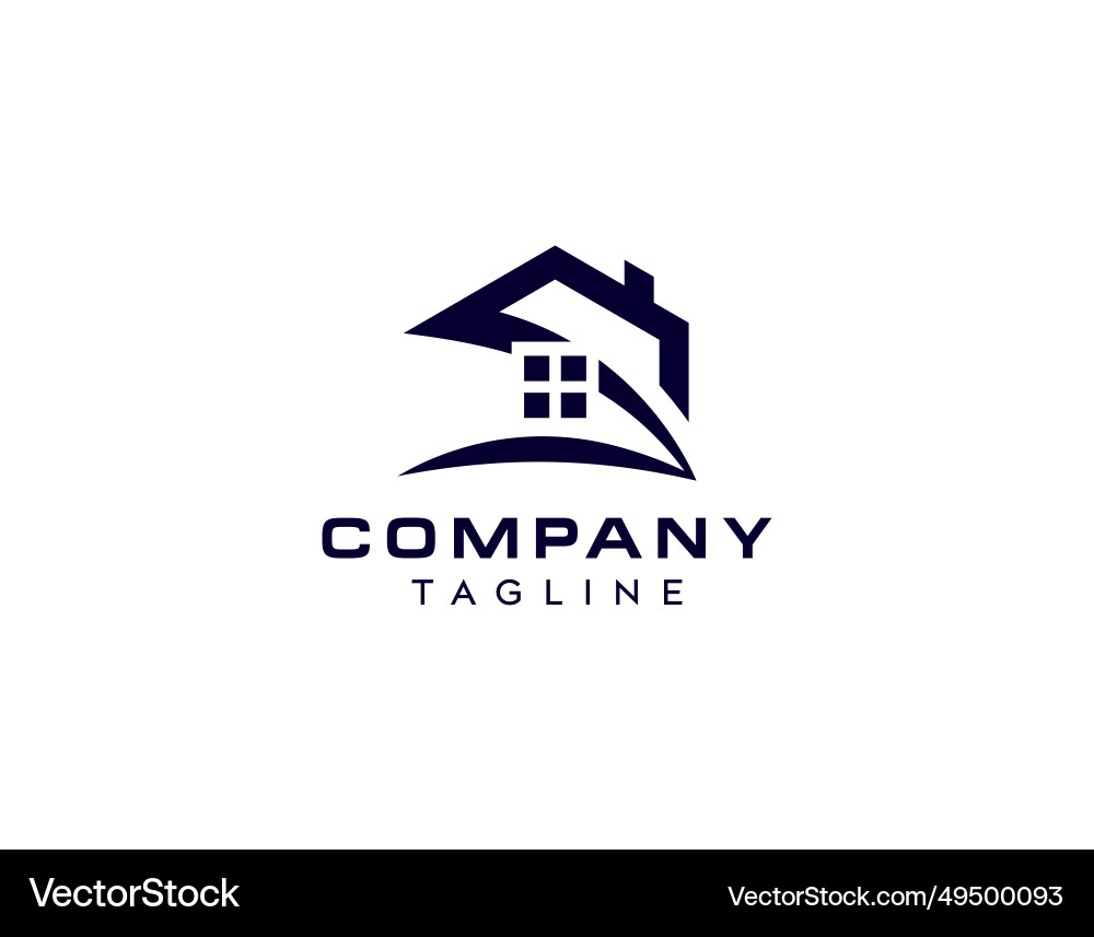 Abstract residential home or house logo design Vector Image