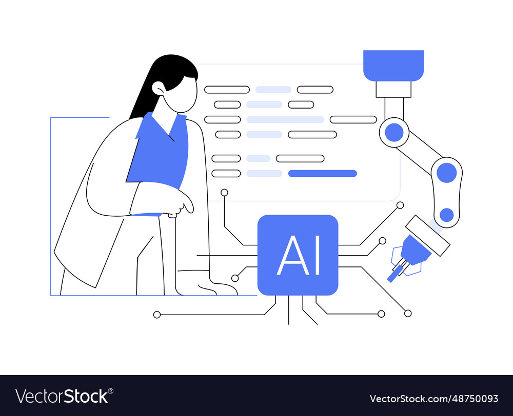Ai engineer abstract concept Royalty Free Vector Image