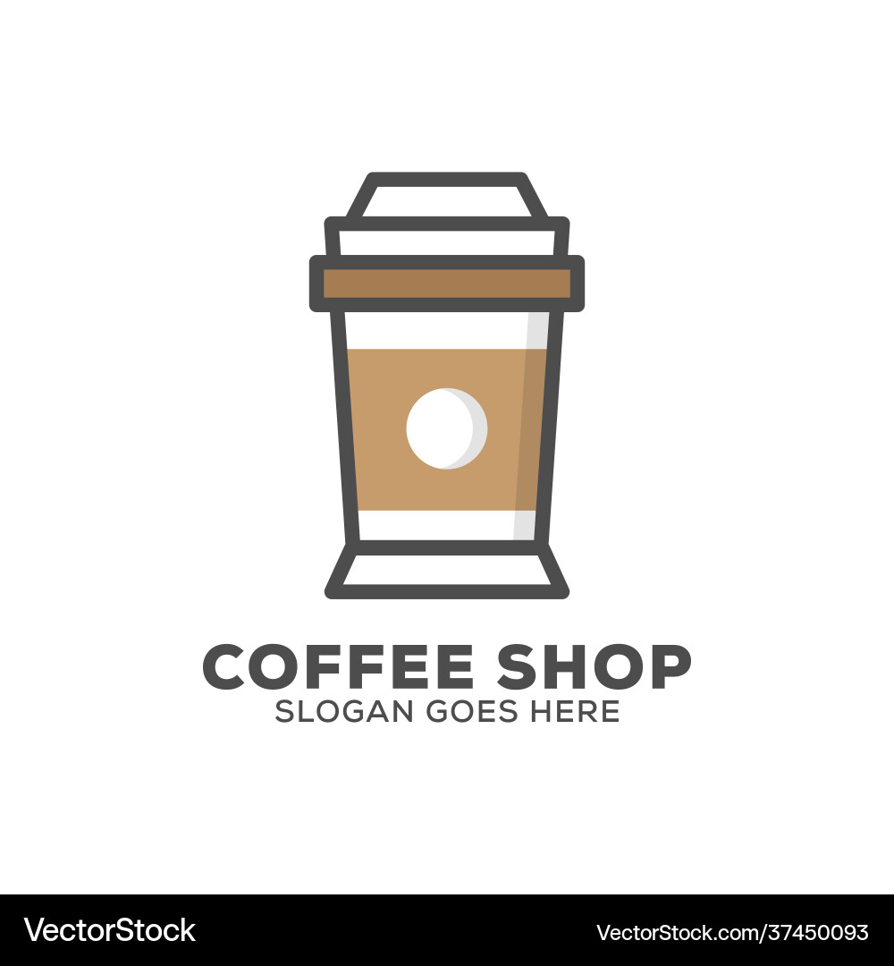 Coffee sleeves paper cup logo inspiration can Vector Image