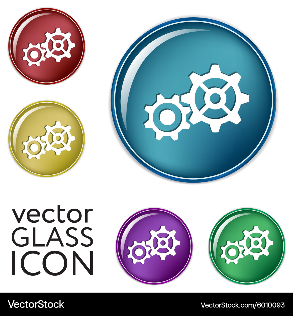 Cogwheel icon setting and repair symbol settings Vector Image