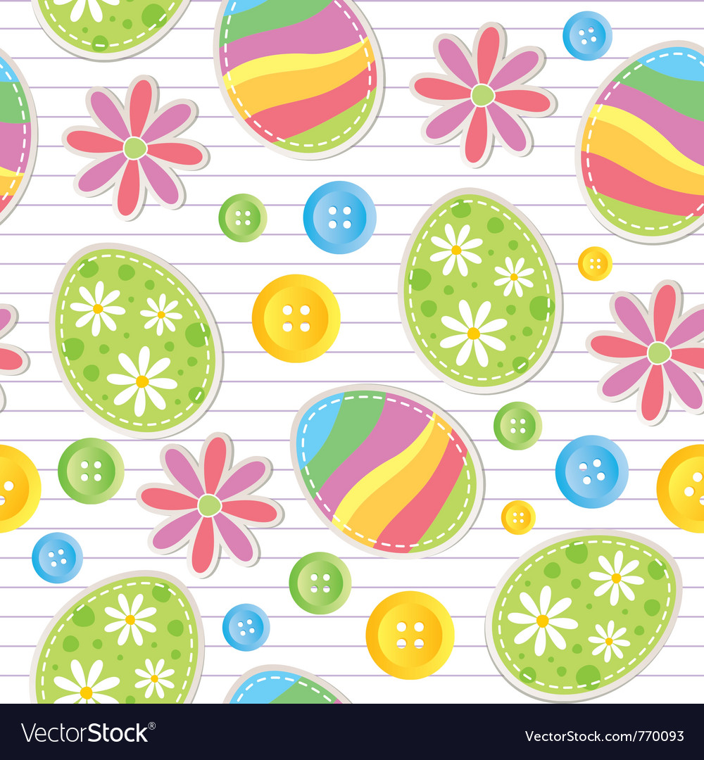 Easter seamless pattern Royalty Free Vector Image