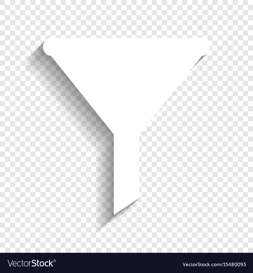 Filter Simple Sign White Icon With Soft Royalty Free Vector