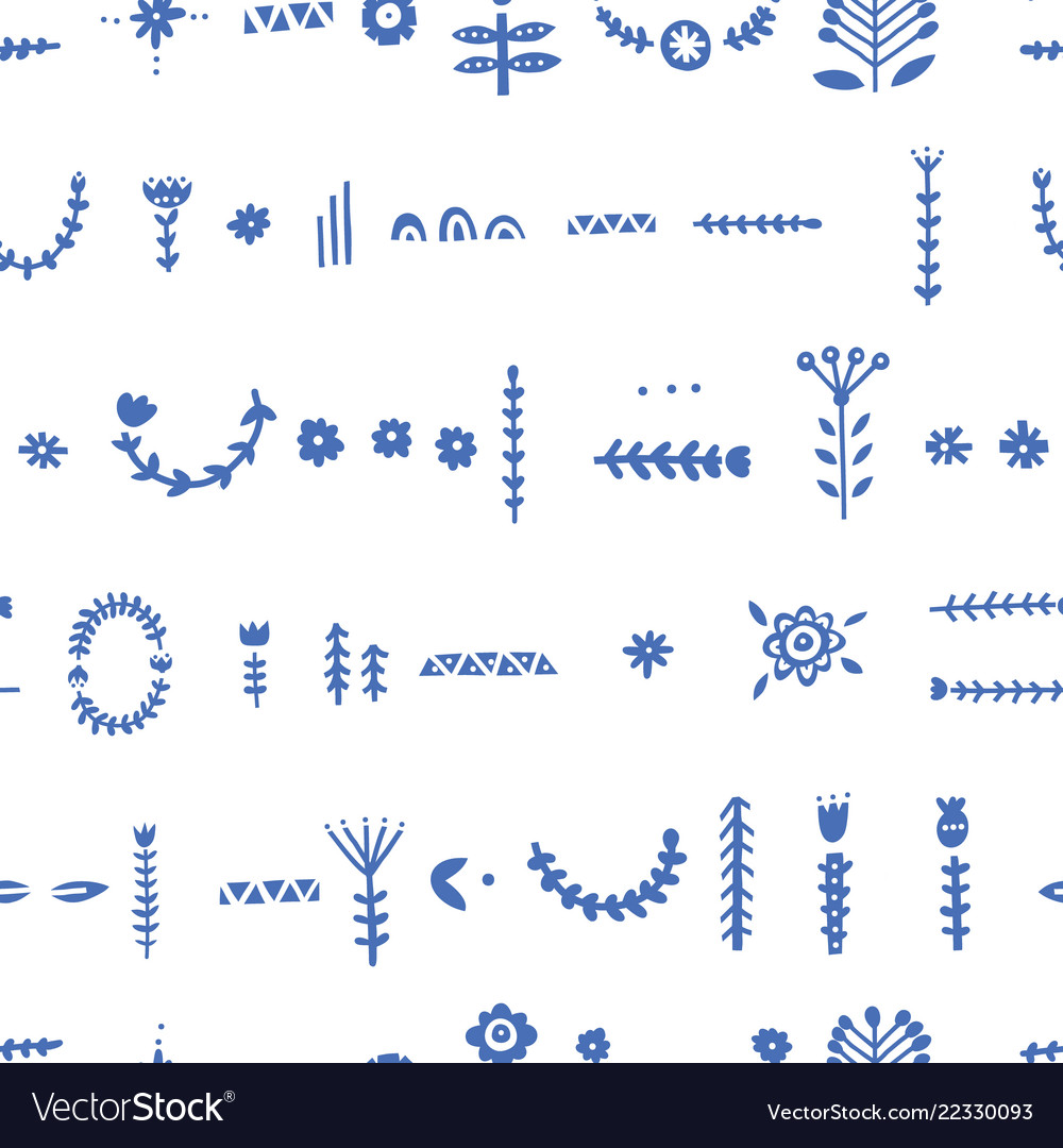 Folk art elements Royalty Free Vector Image - VectorStock