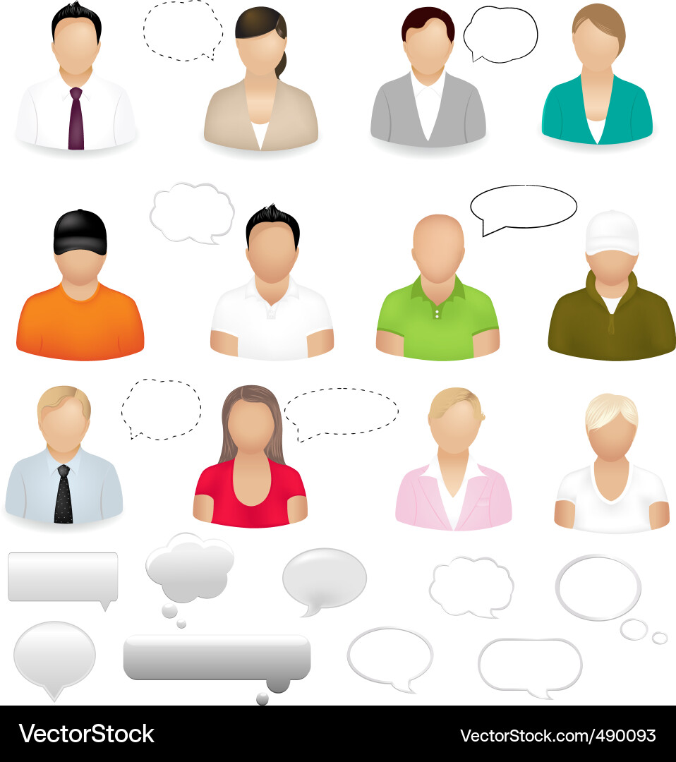 Icons of people Royalty Free Vector Image - VectorStock