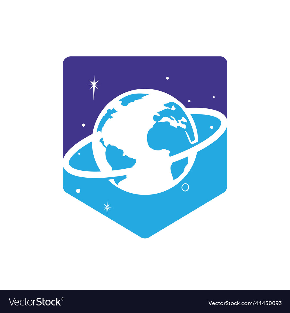 Planet logo design template Royalty Free Vector Image