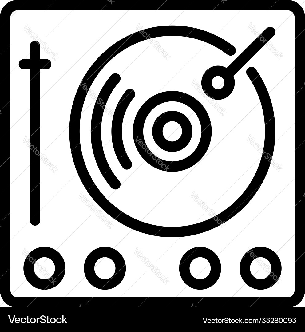 Plates music icon outline style Royalty Free Vector Image