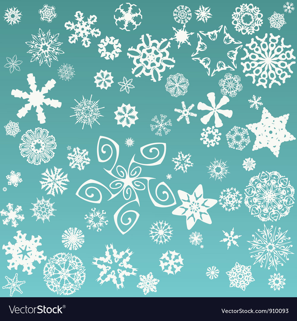 Winter snowflakes pattern Royalty Free Vector Image
