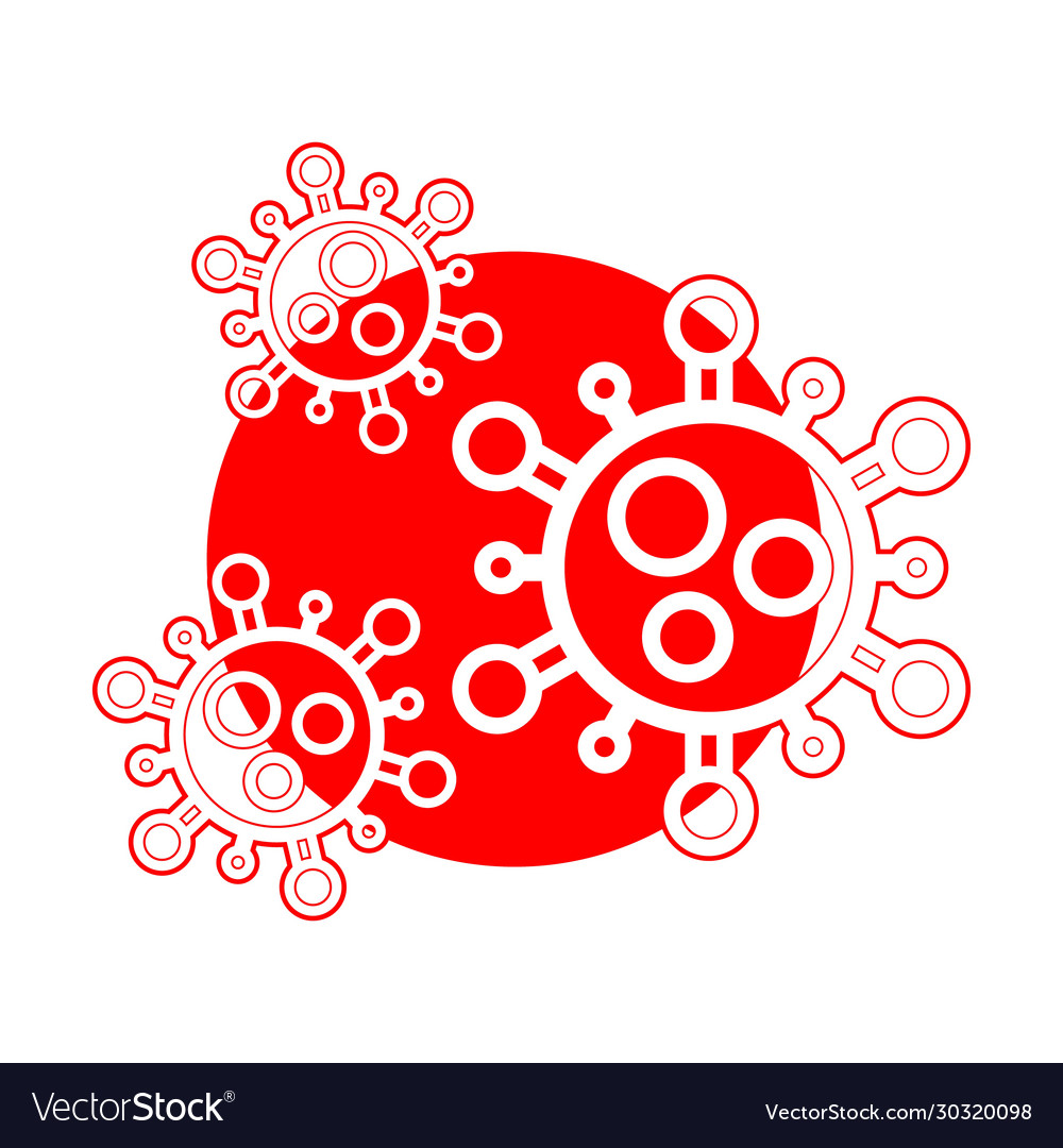 Corona virus label covid-19 Royalty Free Vector Image