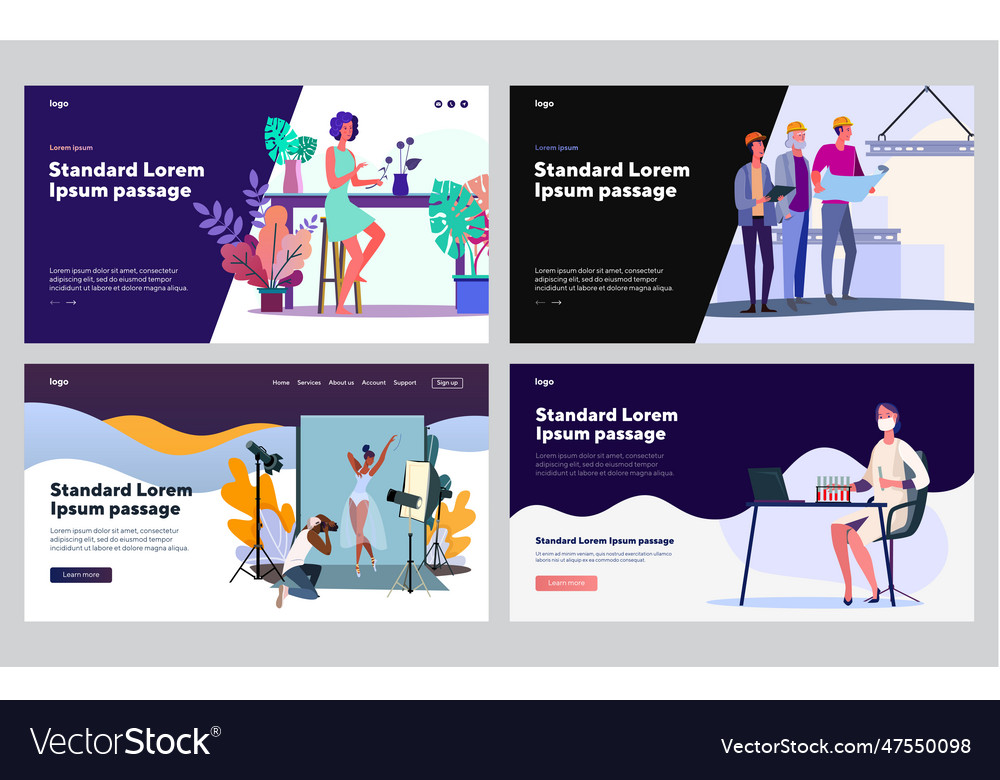 Different professionals set Royalty Free Vector Image
