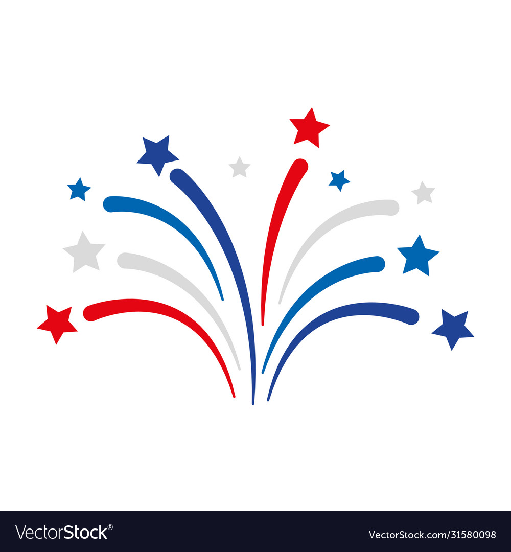Firework explosion icon on white background Vector Image