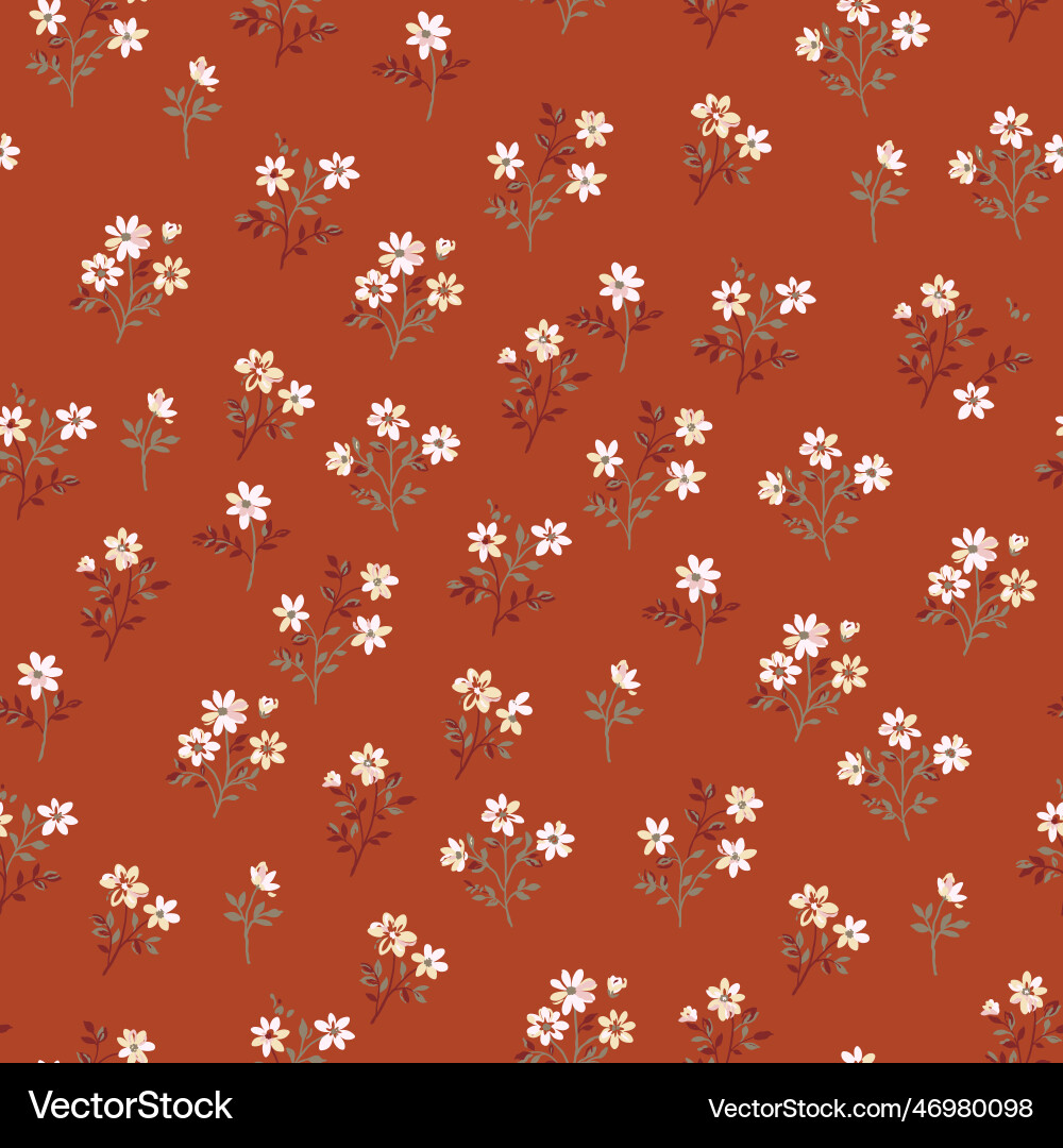 Floral pattern beautiful flowers Royalty Free Vector Image