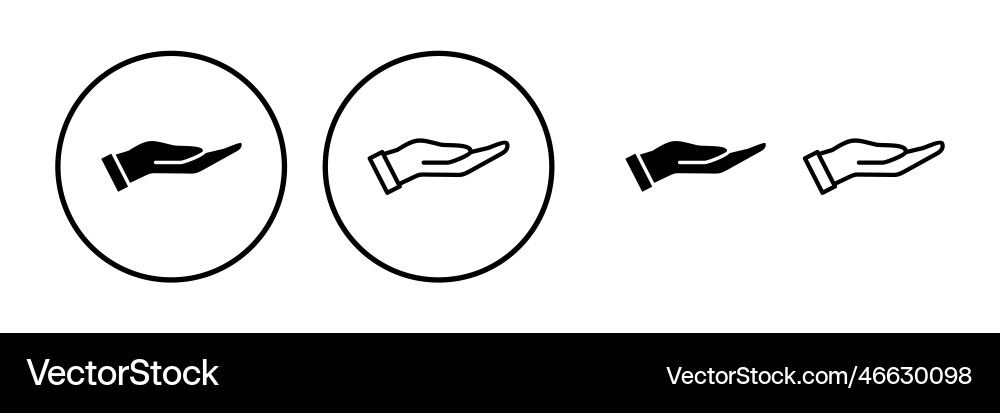 Hand icon symbols palm Royalty Free Vector Image