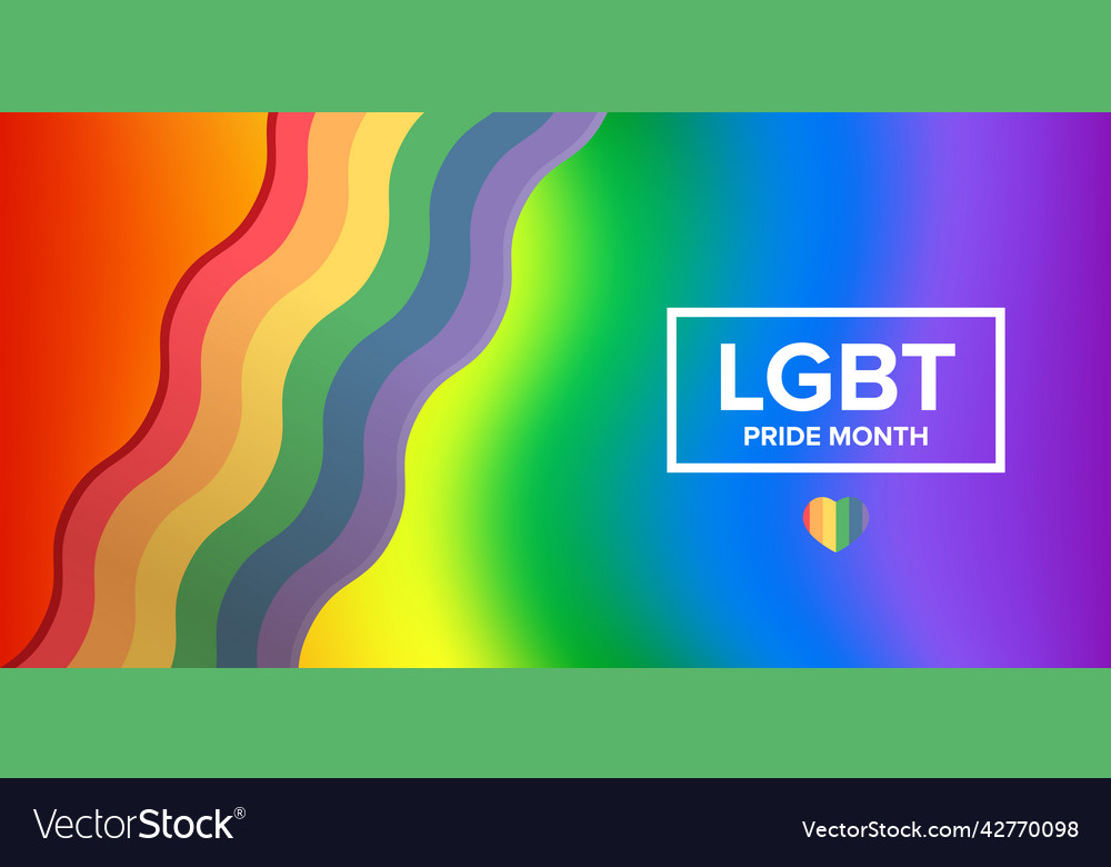 Happy Pride Month Horizontal Banner Royalty Free Vector