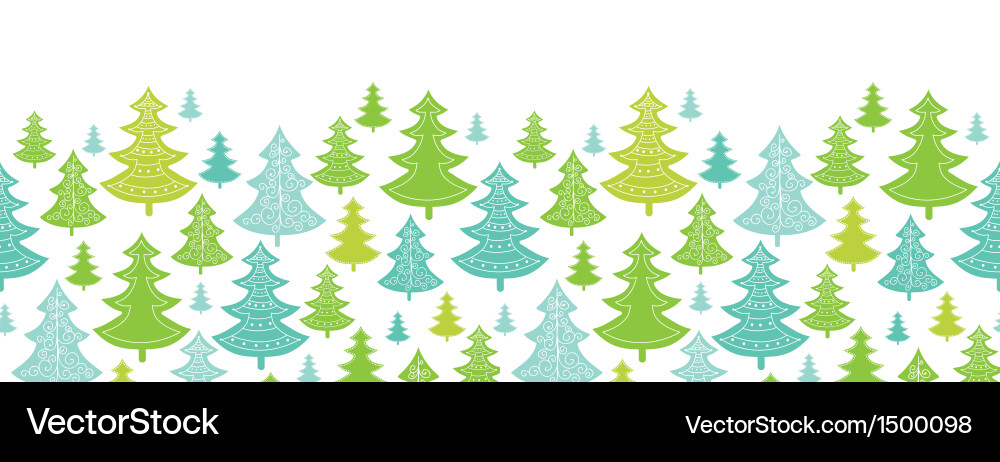 Holiday christmas trees horizontal seamless Vector Image