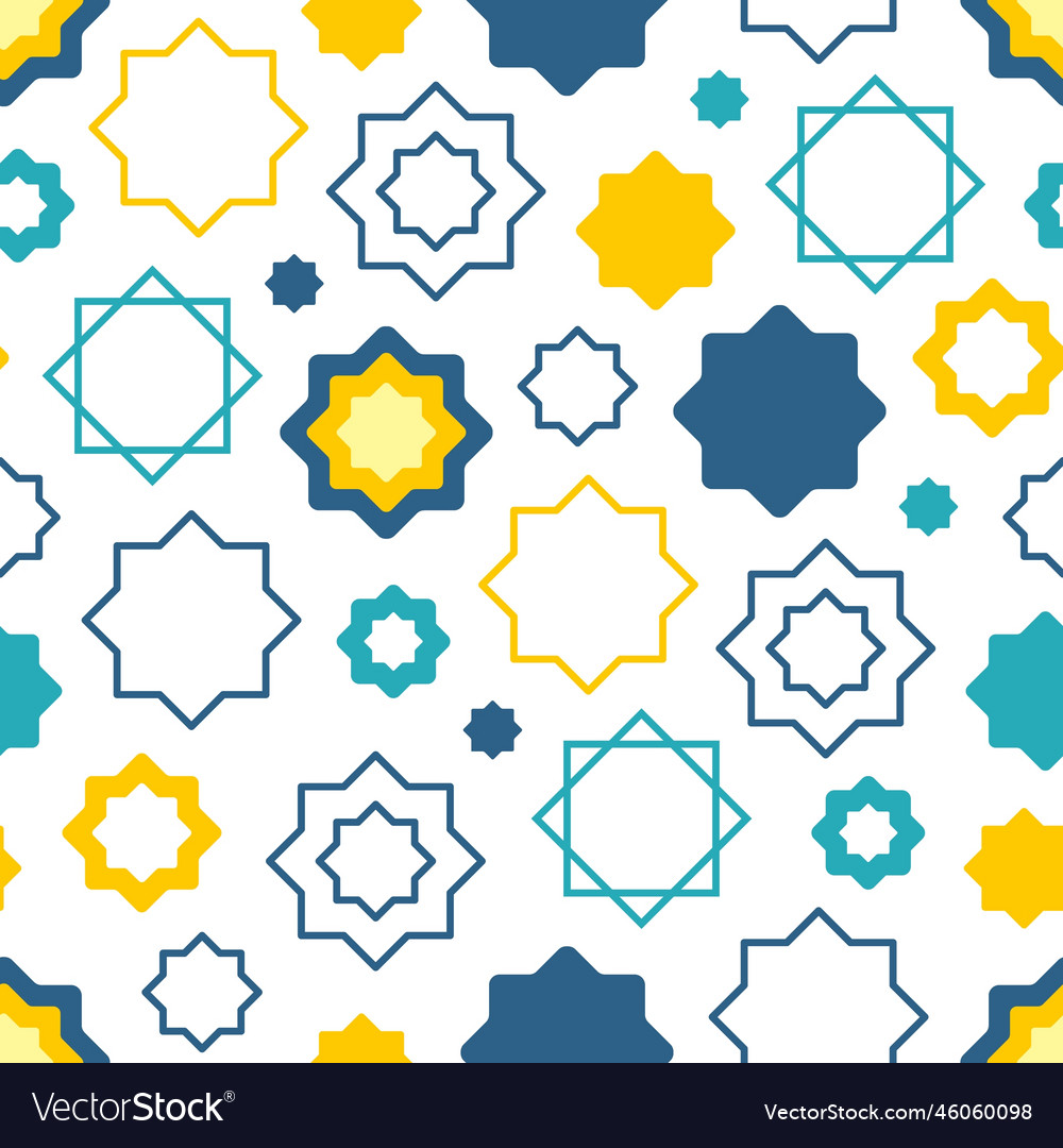 Islamic star seamless pattern Royalty Free Vector Image