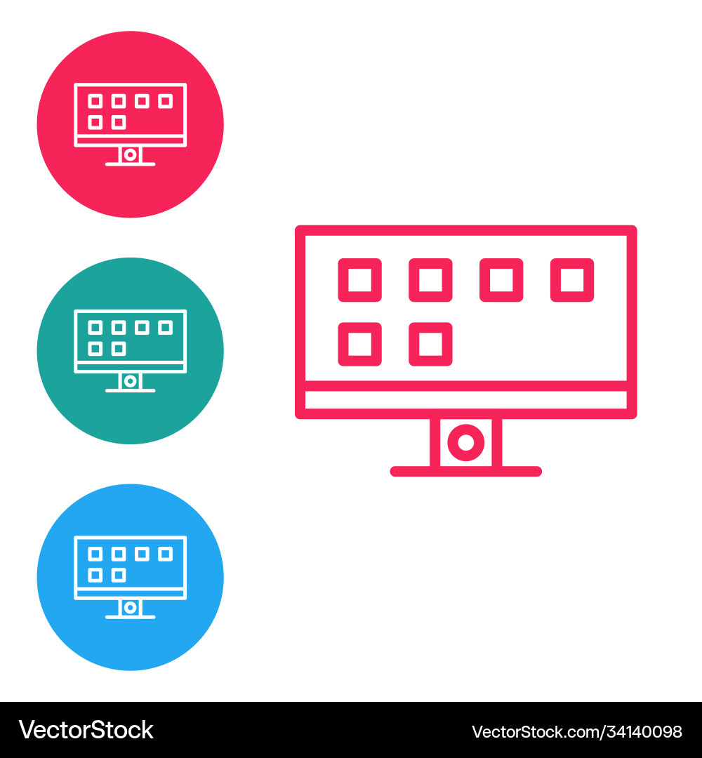 Isometric smart tv icon isolated on orange Vector Image