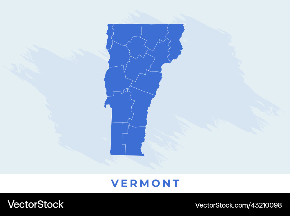 National map of vermont Royalty Free Vector Image