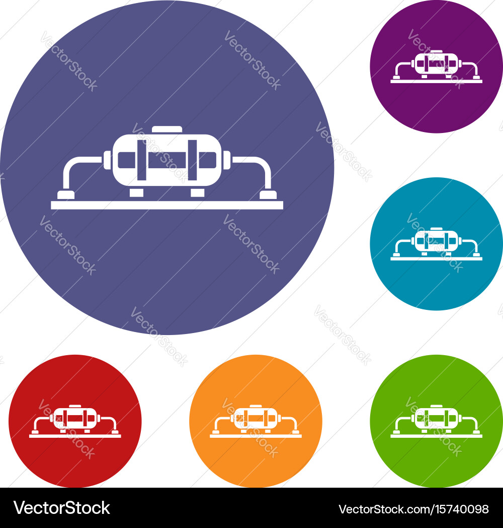 Oil production icons set Royalty Free Vector Image