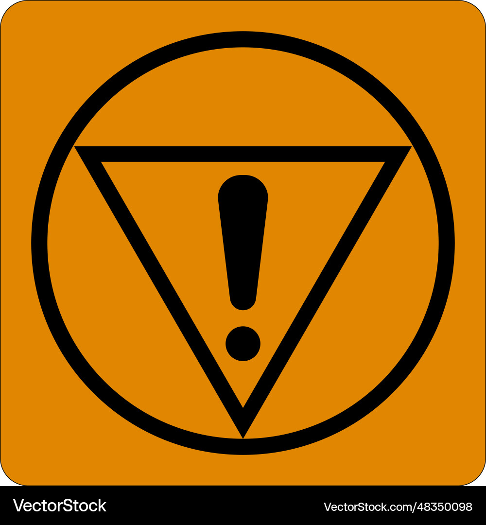 Safety symbol label emergency stop symbol label Vector Image