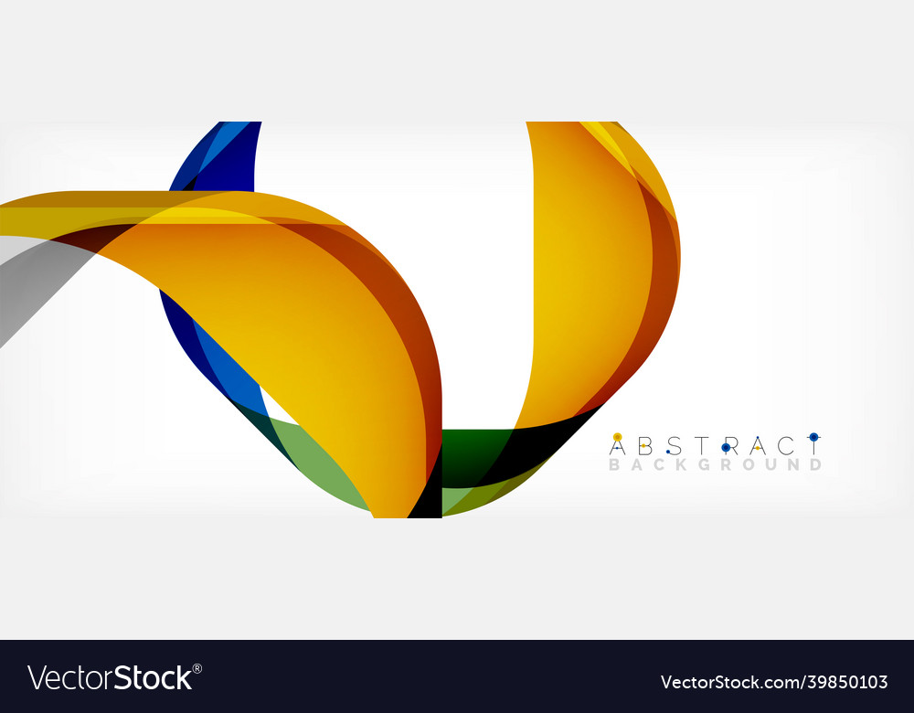 Abstract square shape with overlapping waves Vector Image