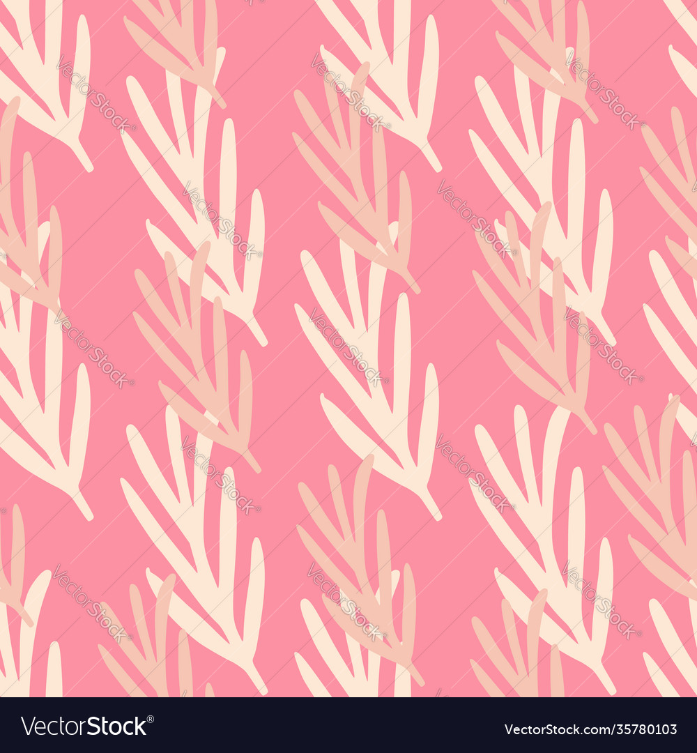 Botanic seamless pattern with simple leaf Vector Image