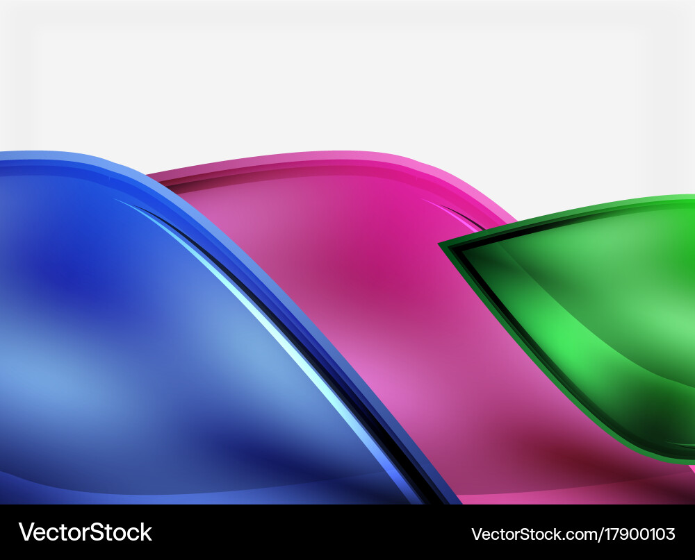 Glossy glass shapes abstract background Royalty Free Vector