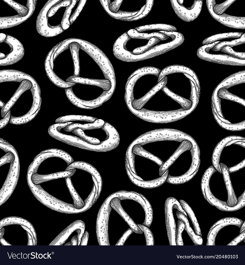 Graphic pretzel pattern Royalty Free Vector Image