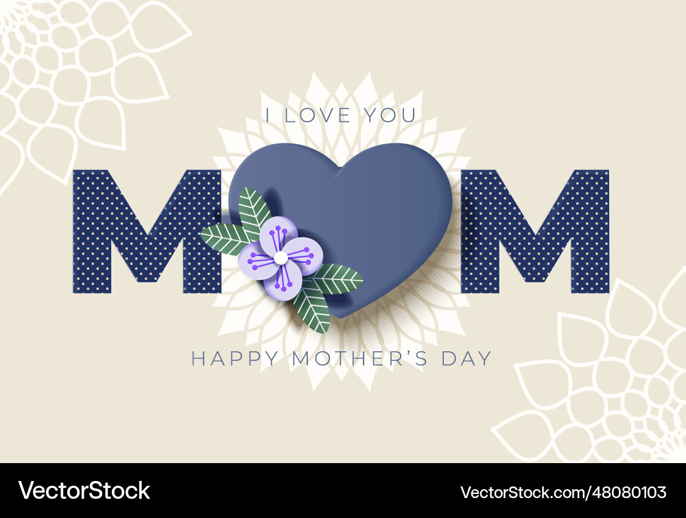 Happy mothers day greeting card background Vector Image