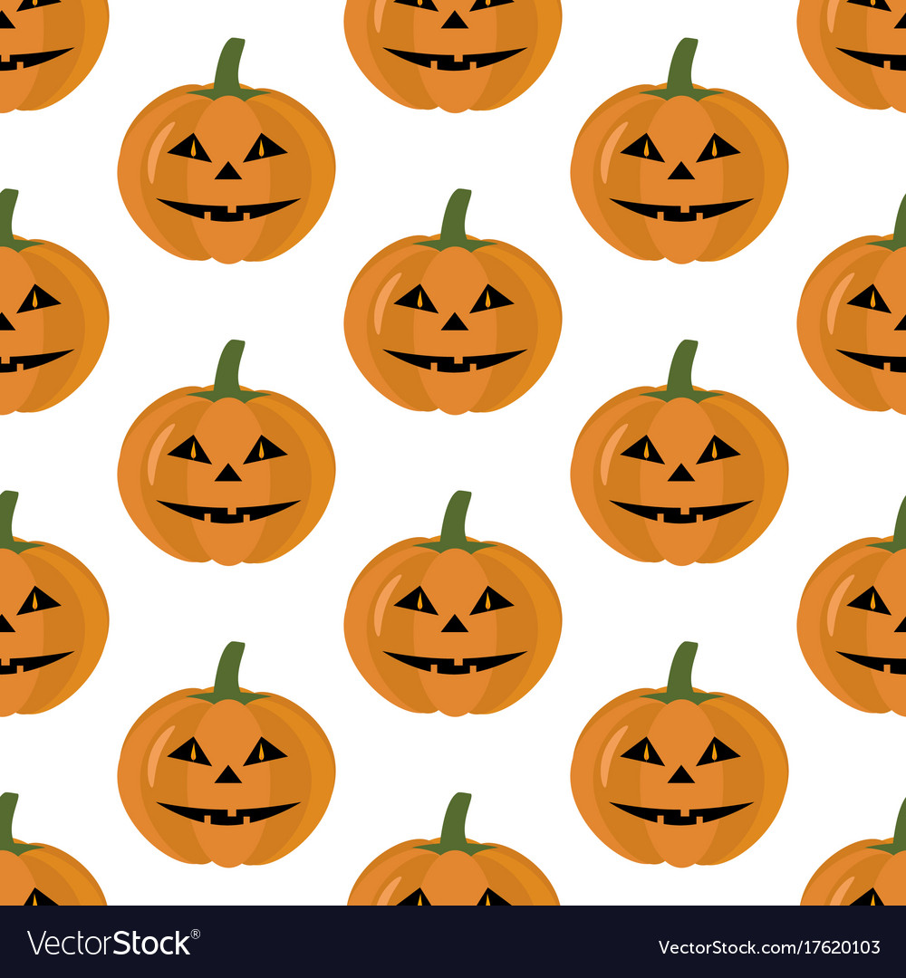 Jack-o-lantern pumpkin pattern Royalty Free Vector Image