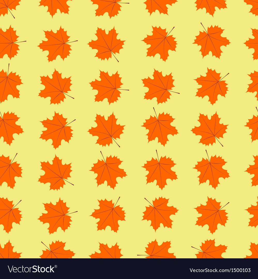 Maple leaves seamless pattern Royalty Free Vector Image
