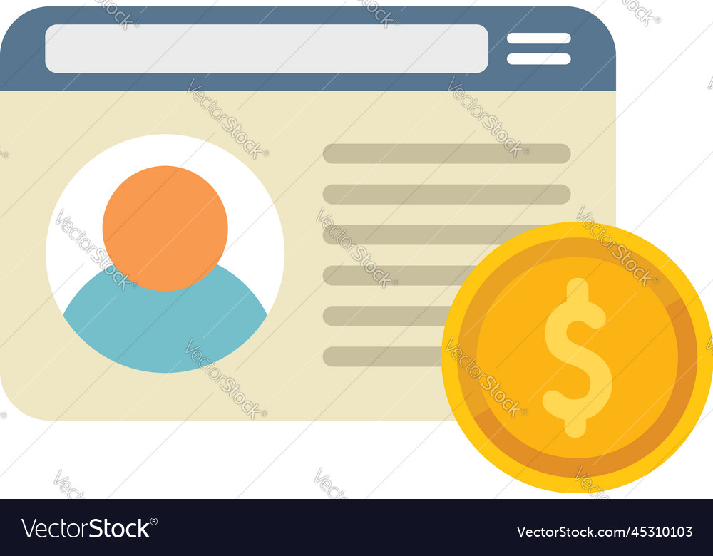Monetization icon flat strategy monetize Vector Image Monetization icon flat strategy monetize Vector Image