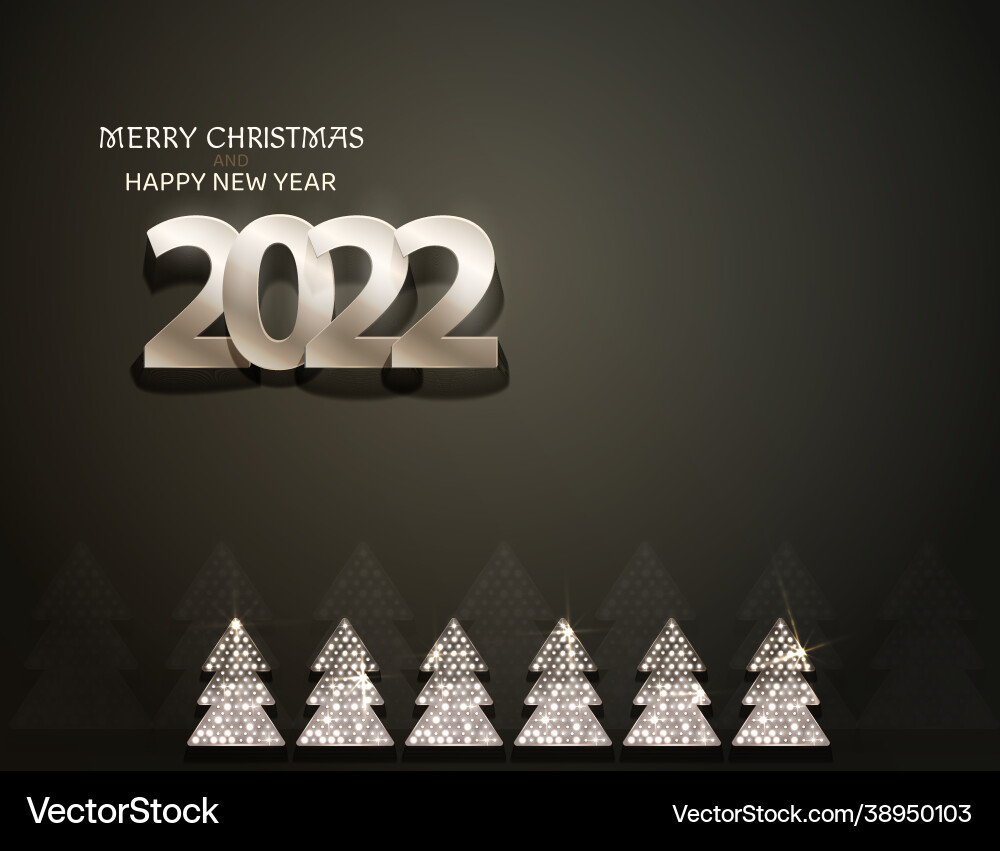 New year metallic numbers retro design Royalty Free Vector