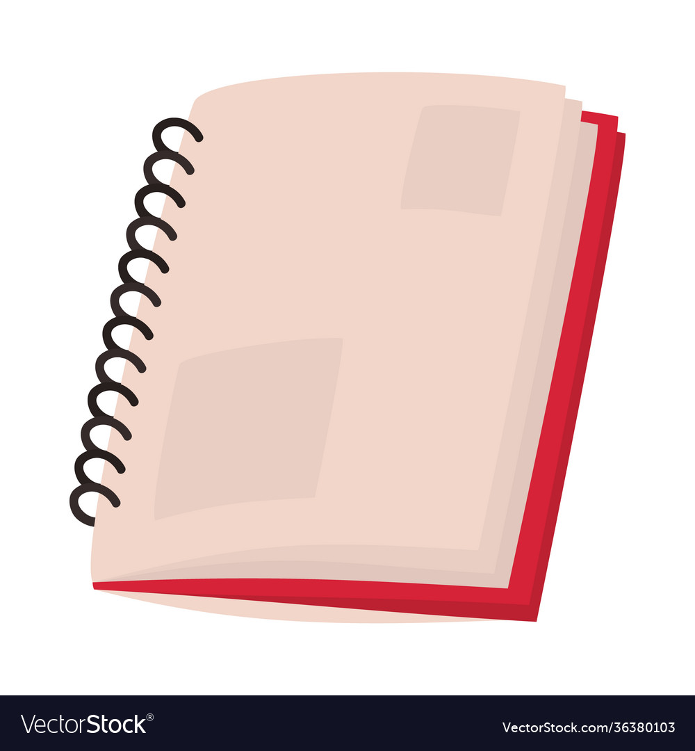 Open notebook icon flat style Royalty Free Vector Image