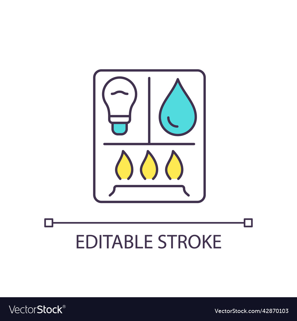 Public utilities rgb color icon Royalty Free Vector Image