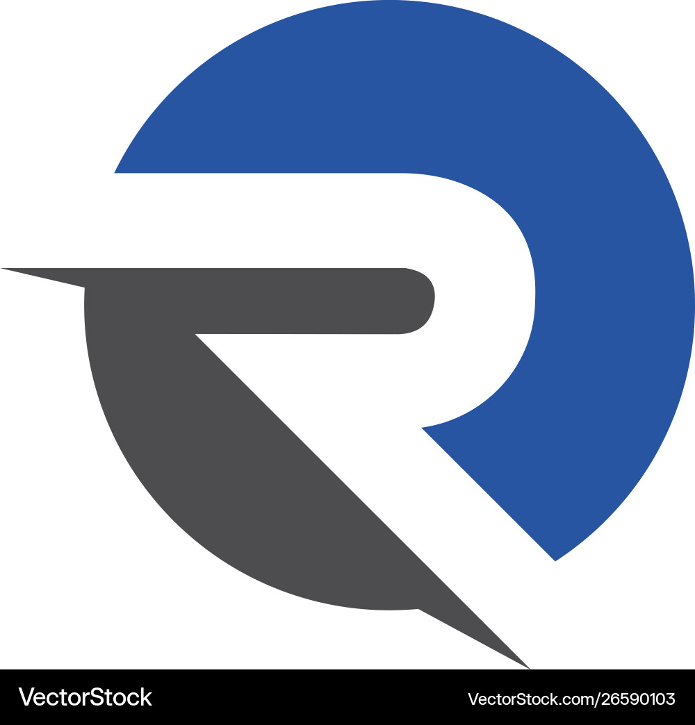 R letter logo business template Royalty Free Vector Image