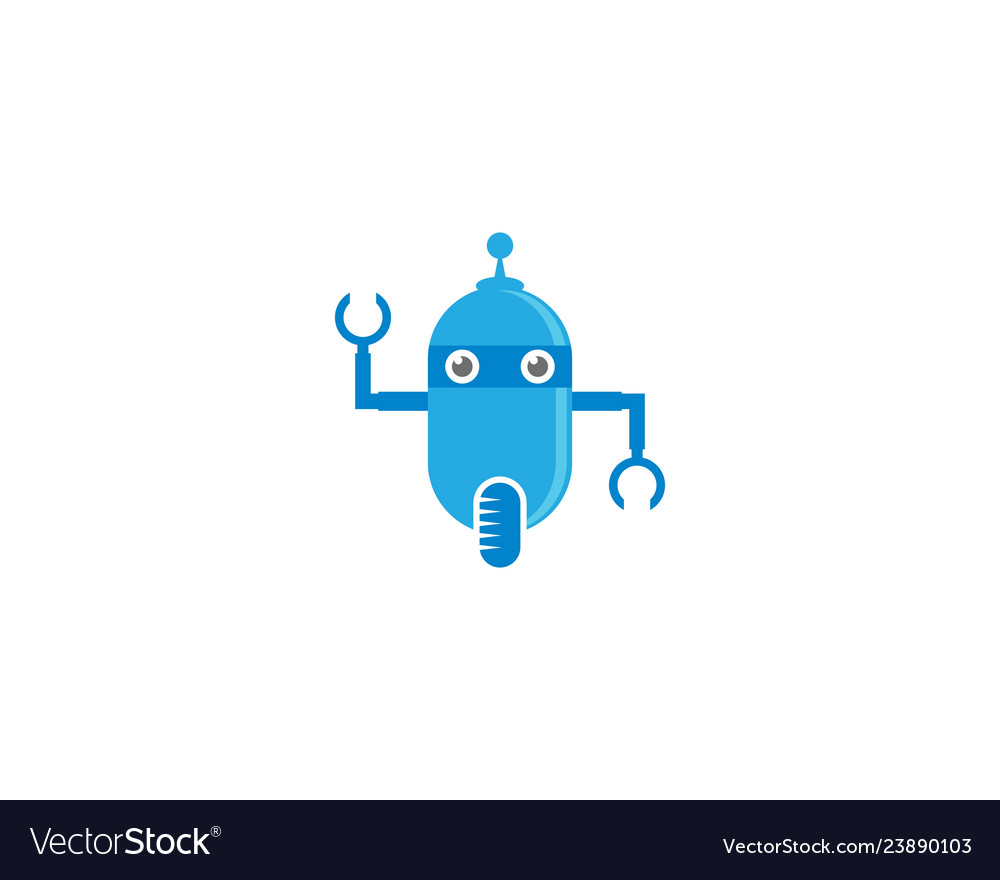 Robot Logo Template Royalty Free Vector Image Vectorstock