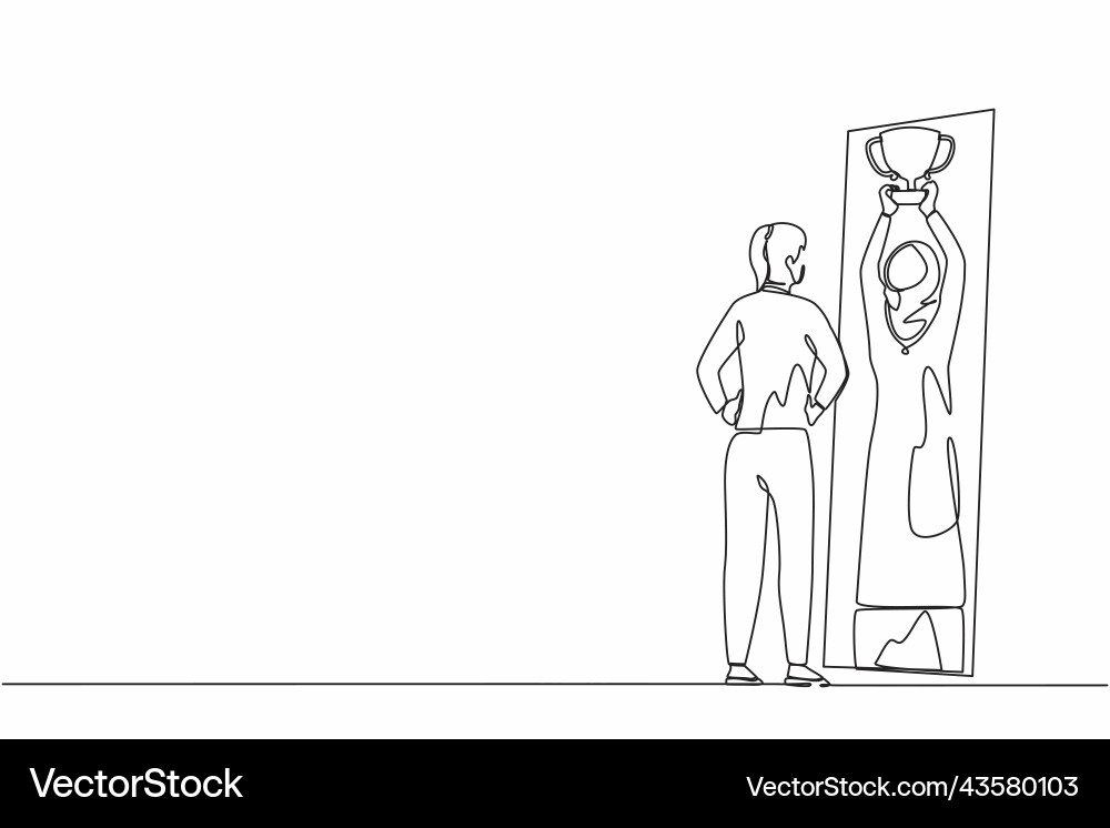 Single one line drawing arab girl standing Vector Image