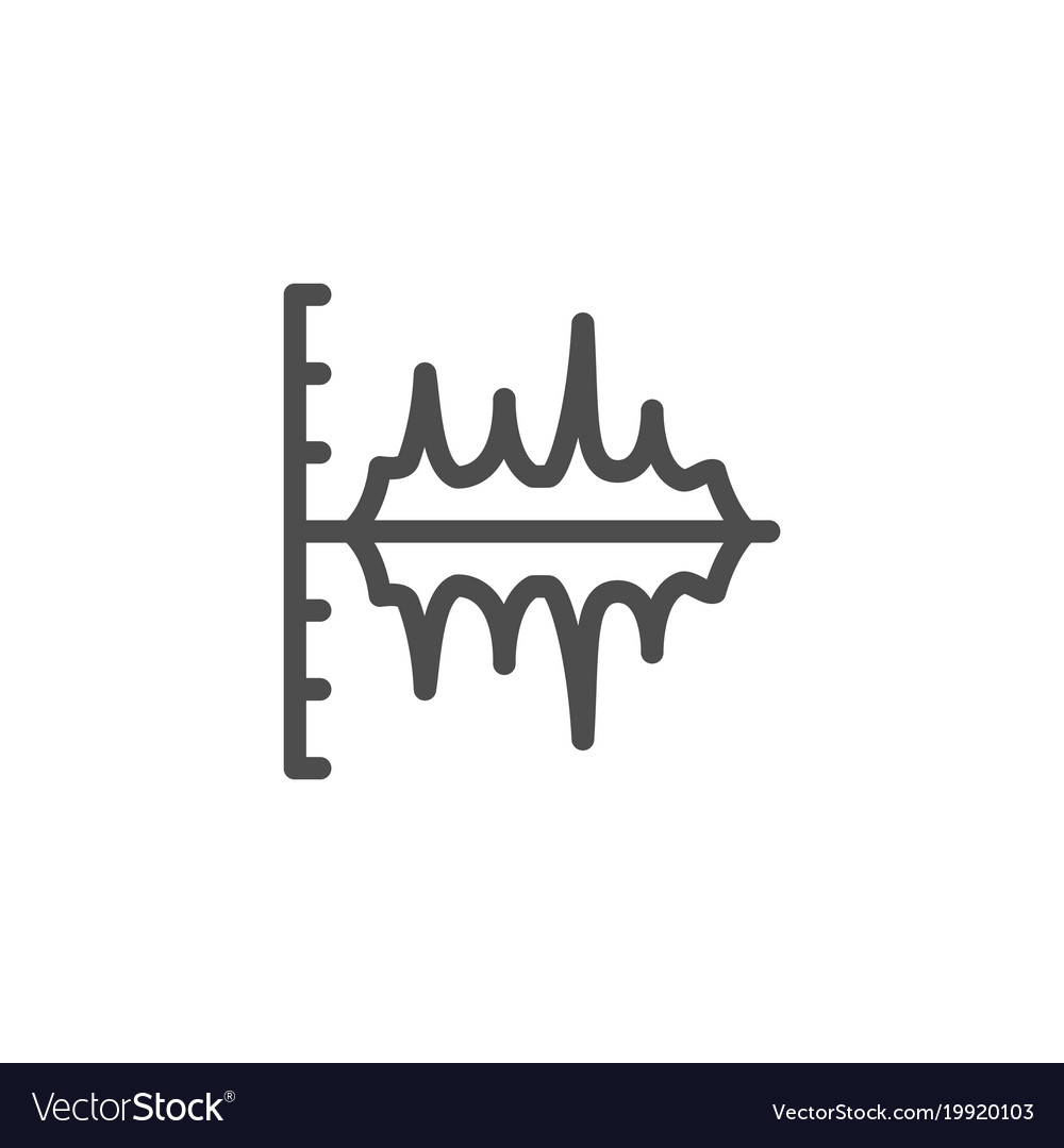 Sound graph line icon Royalty Free Vector Image