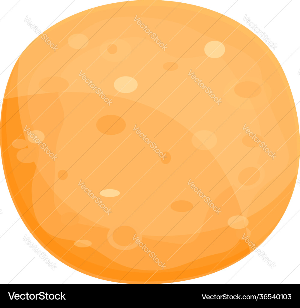 Wheat pita bread icon cartoon style Royalty Free Vector