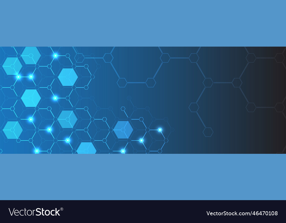 Abstract technology particle virtual molecule Vector Image