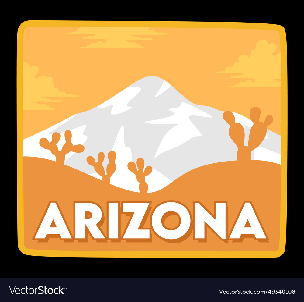Arizona state united states of america Royalty Free Vector