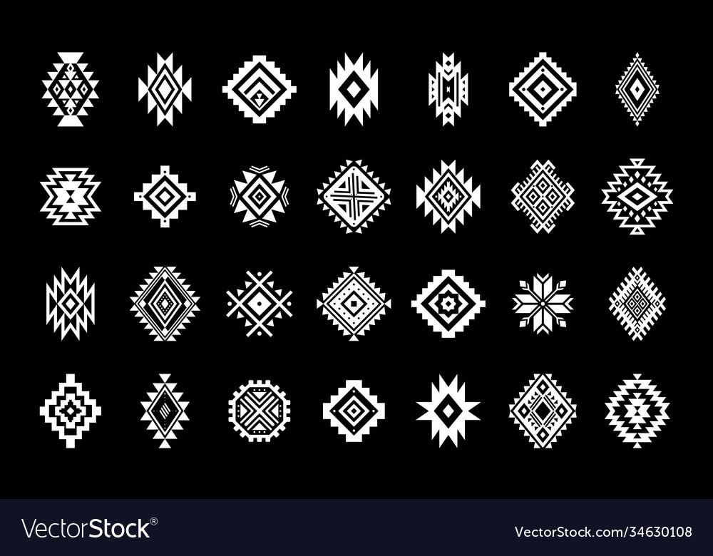 Aztec elements Royalty Free Vector Image - VectorStock