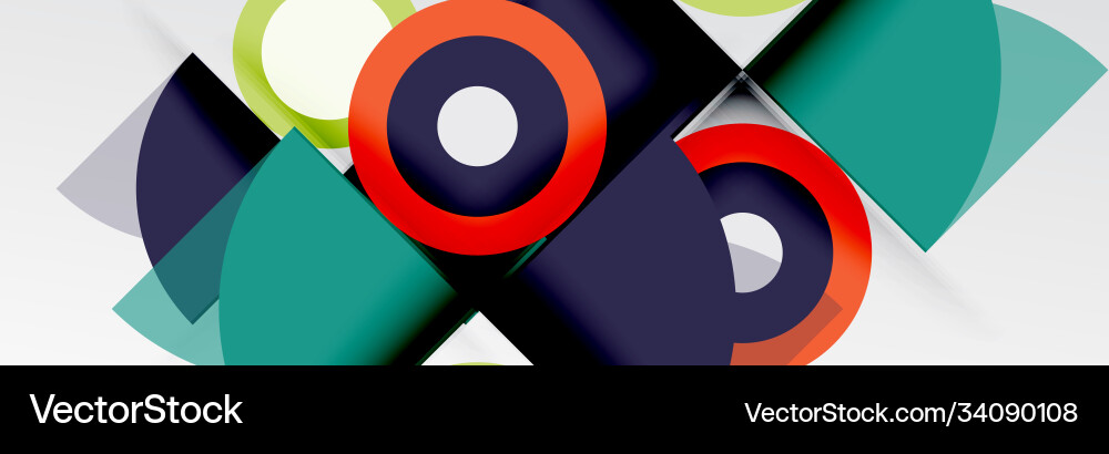 Bright color circles abstract round shapes Vector Image