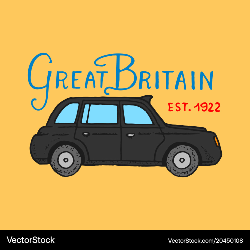 British symbols badges or stamps emblems car Vector Image
