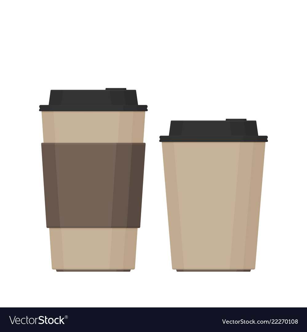 Coffee cup flat set Royalty Free Vector Image - VectorStock