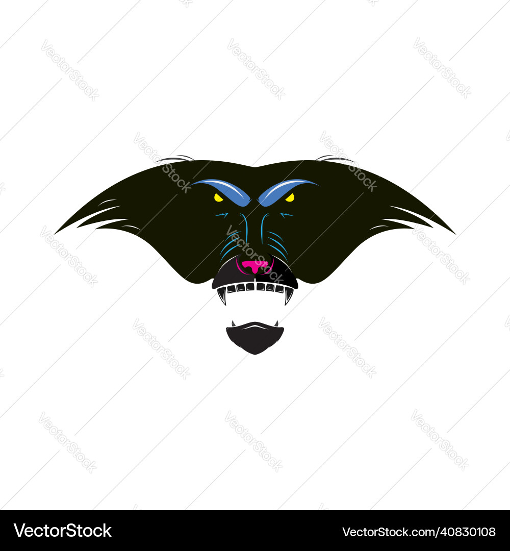 Colorful hamadryas baboon logo design graphic Vector Image