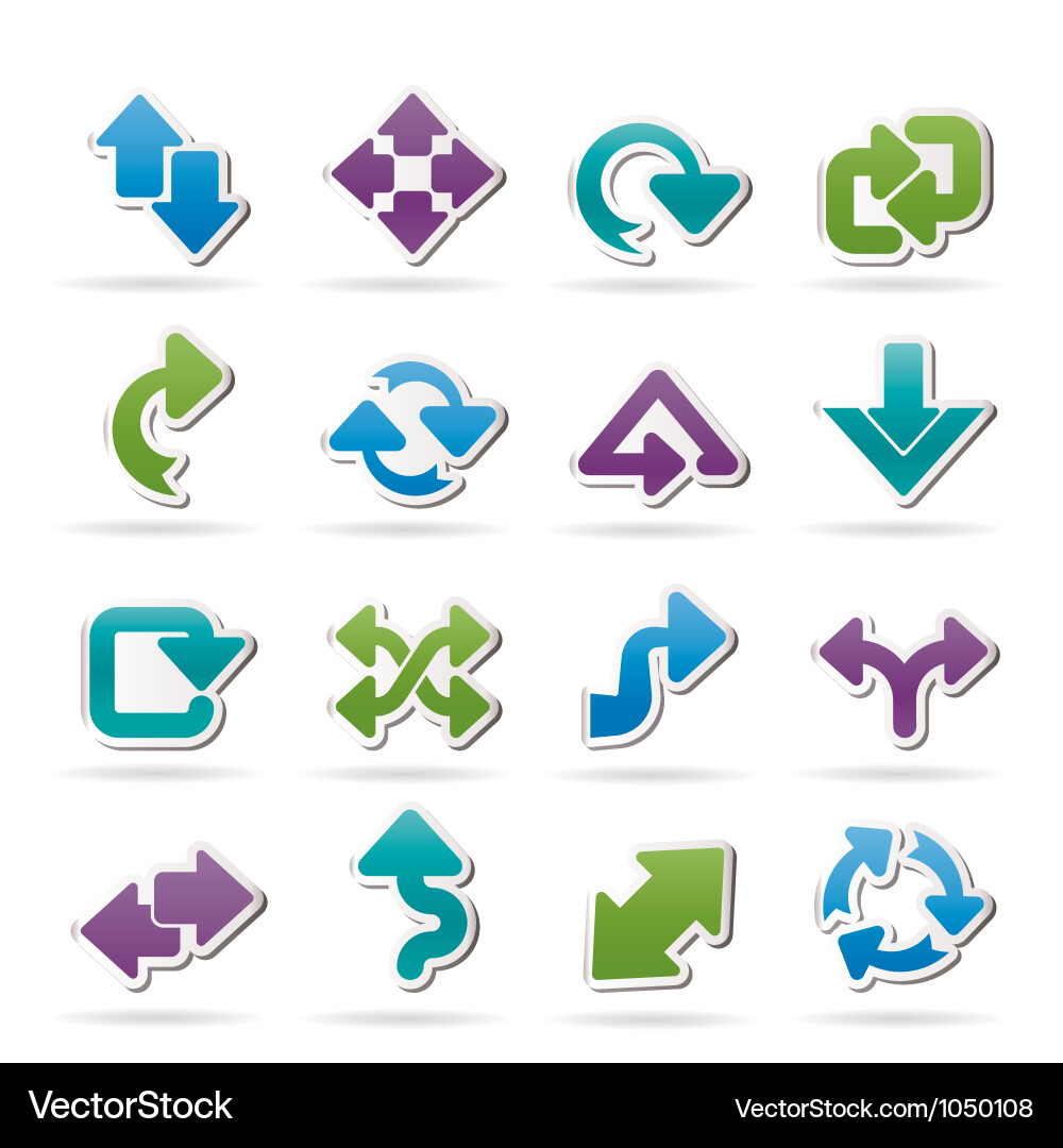 Different kind of arrows icons Royalty Free Vector Image