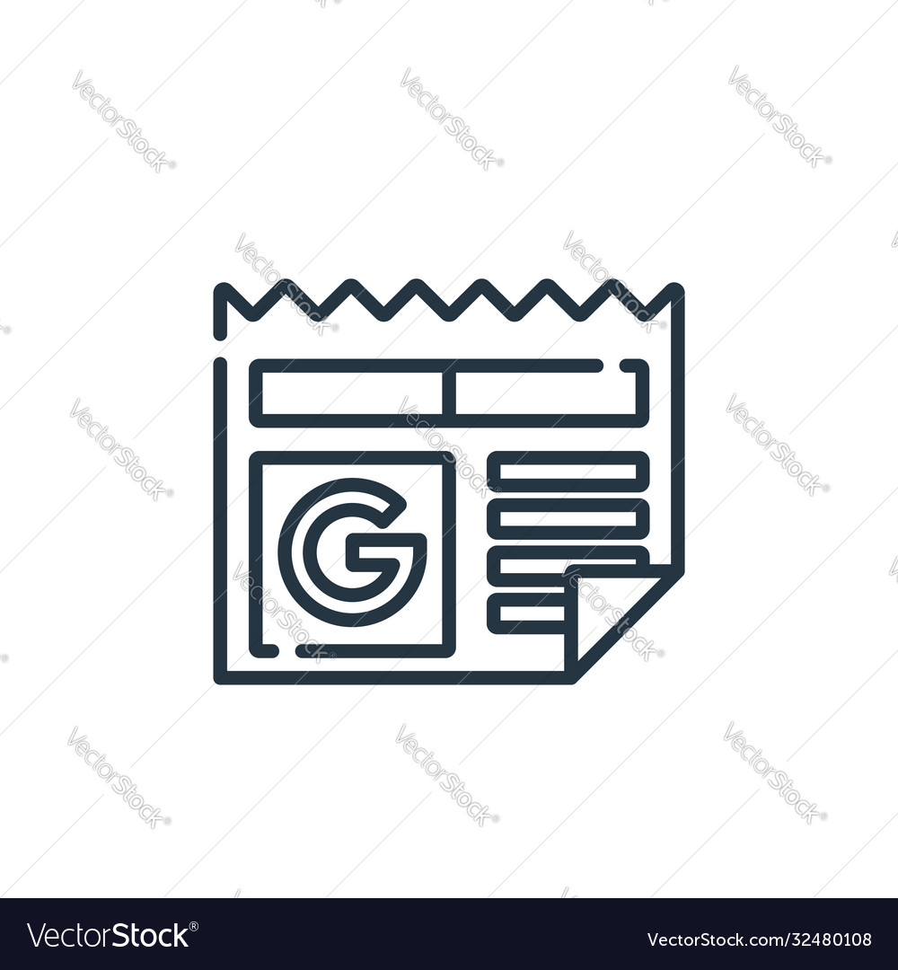 Google icon editable stroke linear Royalty Free Vector Image
