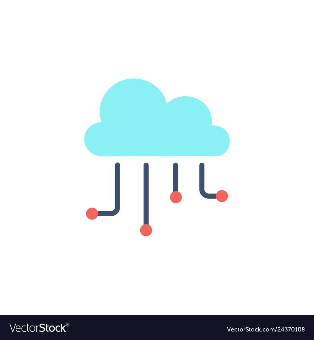 Hosting cloud icon Royalty Free Vector Image - VectorStock