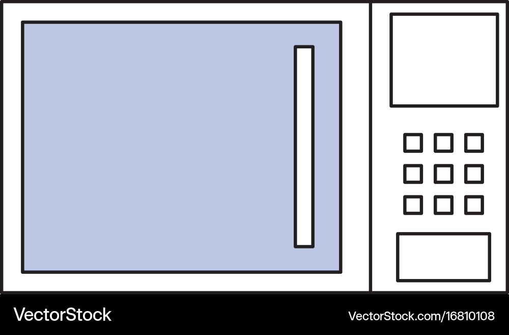Microwave kitchen appliance Royalty Free Vector Image